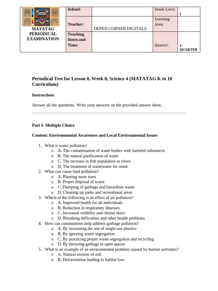 PT Week 8 Science Deped Corner Digitals | PDF