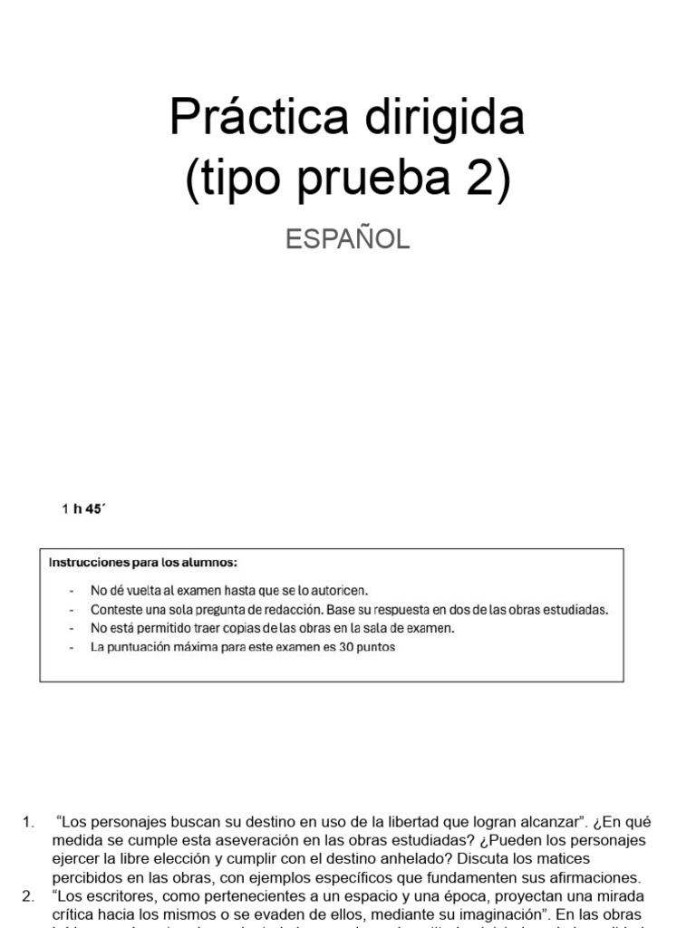Práctica Dirigida (Tipo Prueba 2) | PDF