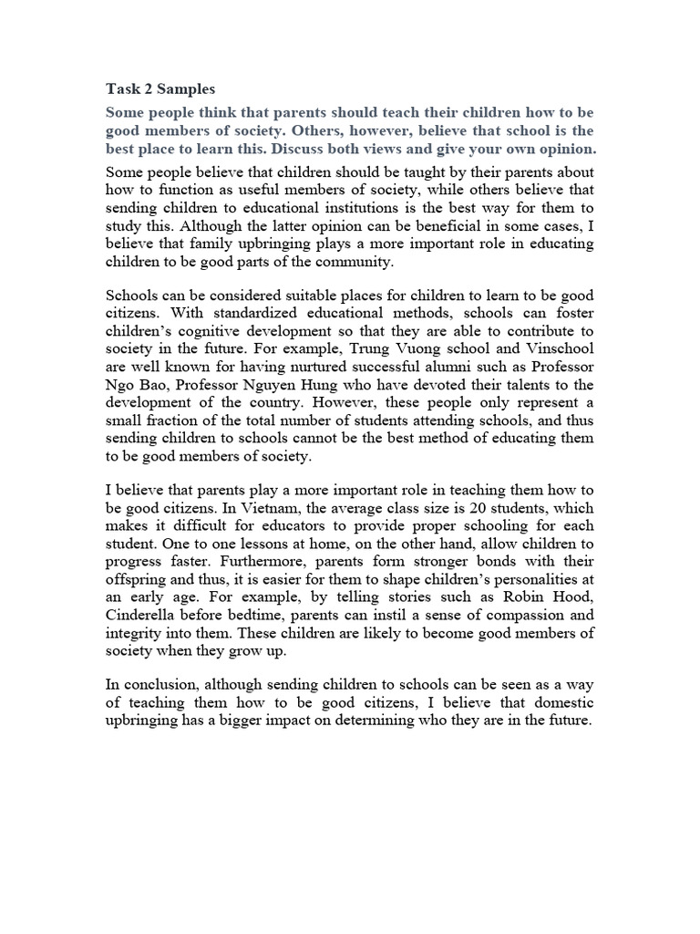 Task 2 Samples-Trang-1 | PDF