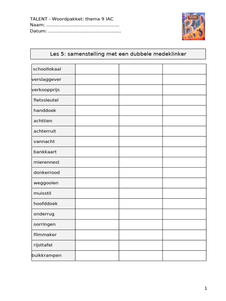 Spelling Thema 9 IAC | PDF