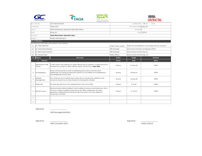 Taqa GC Mom 8 May 24 | PDF