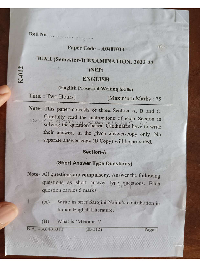 English Exam (BSC) | PDF