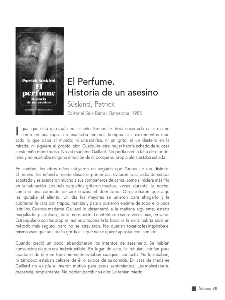 VII-XII El Perfume. Historia de Un Asesino | PDF