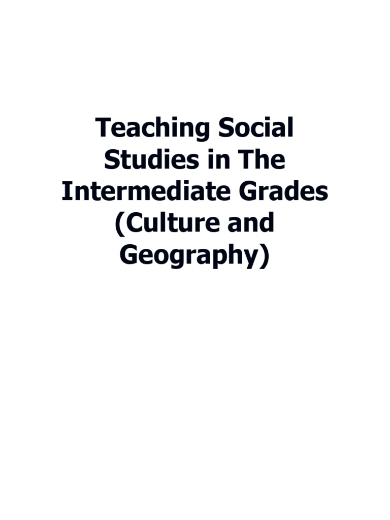 Teaching Social Studies Culture and Geography | PDF | Geography | Learning