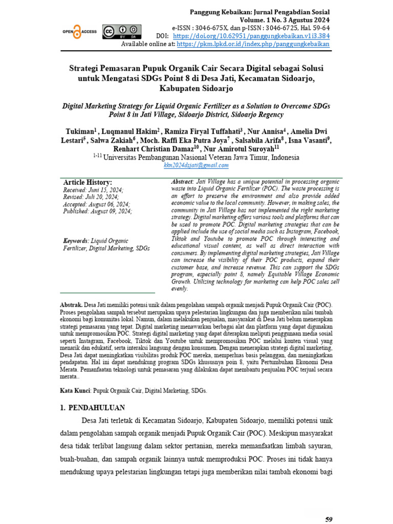 PANGGUNG KEBAIKAN Vol 1 No 3 Agust 2024 Hal 59-64 | PDF