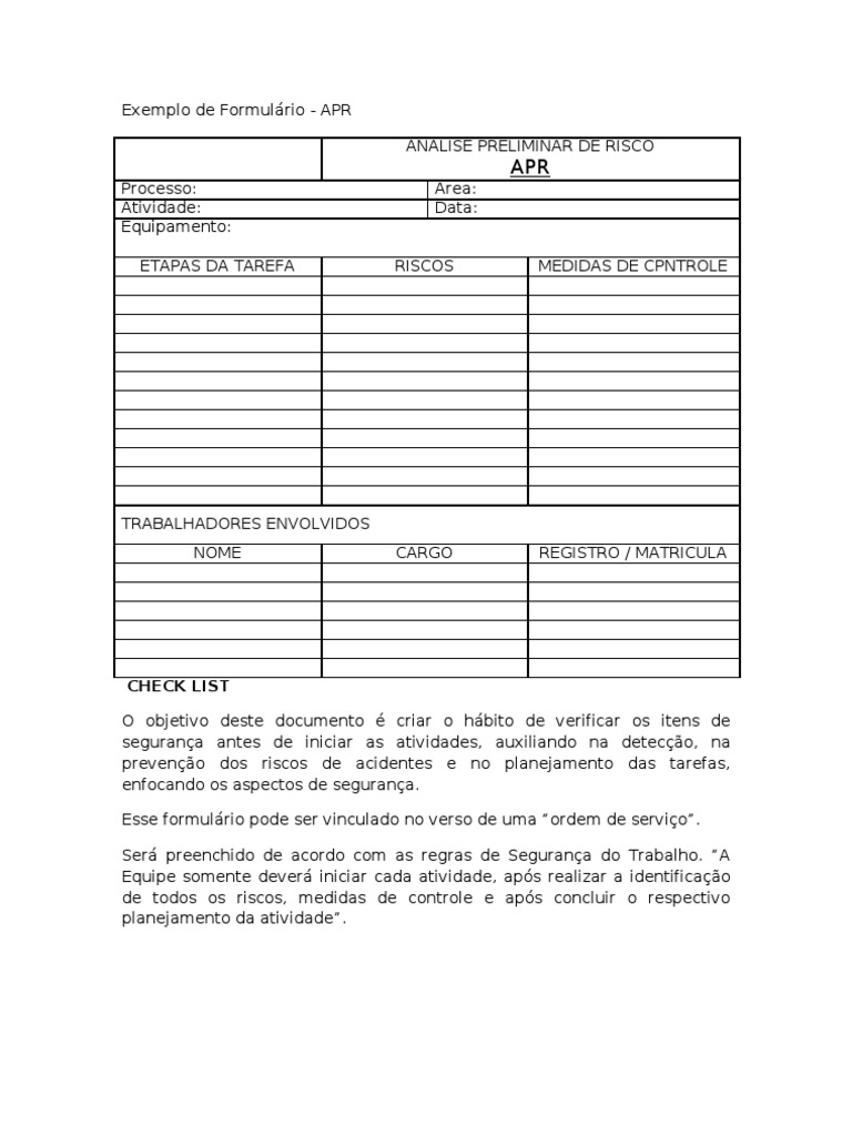 Modelo APR - NR-10