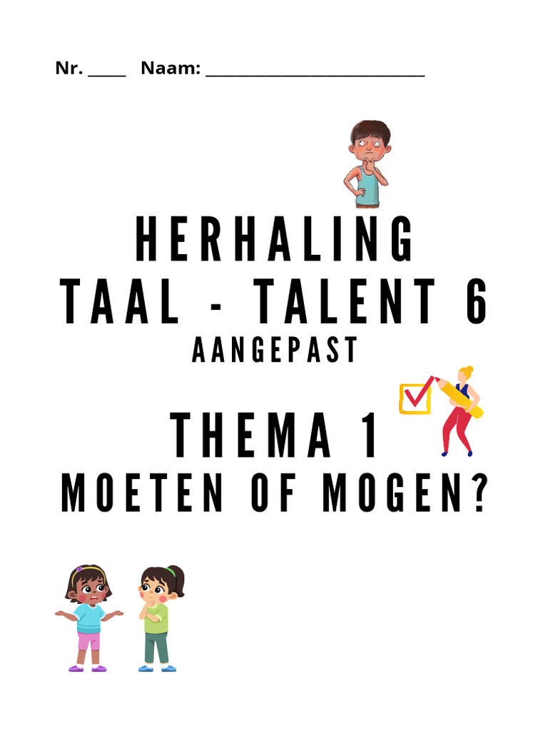 TALENT 6 AANG. HERH. TH1 Moeten of Mogen | PDF
