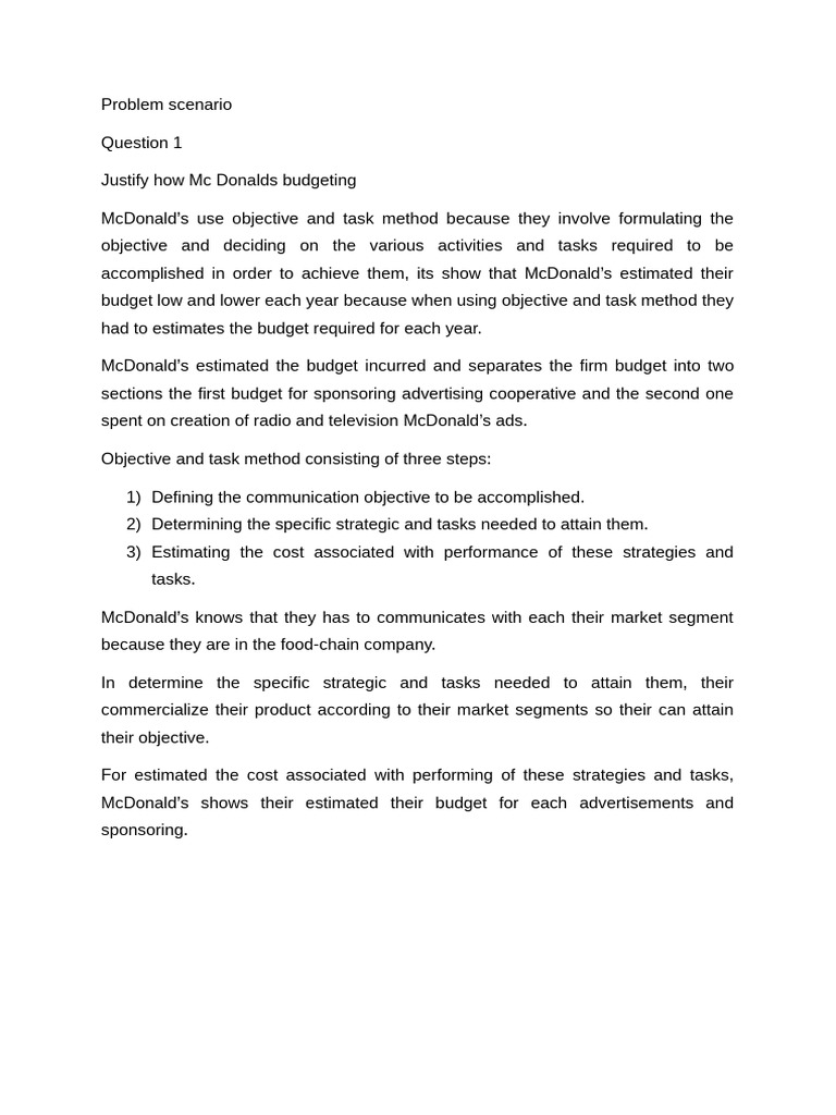 Problem Scenario | PDF