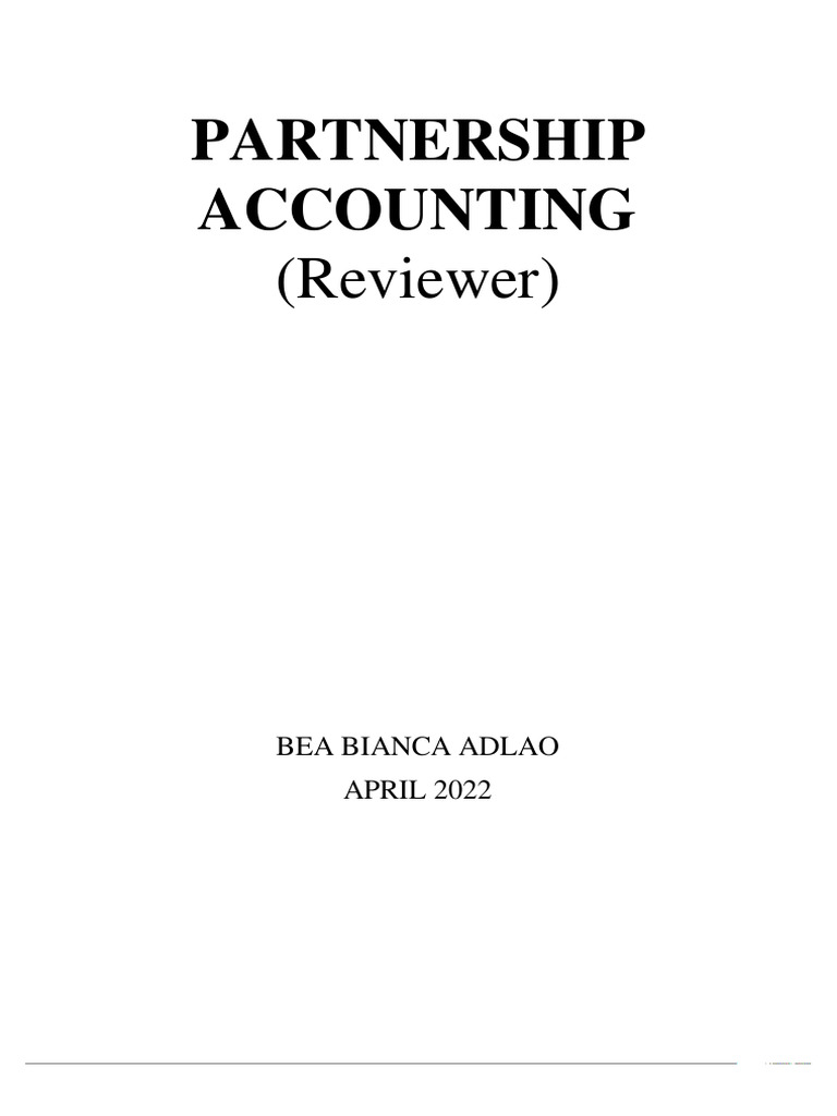 Partnership Accounting | PDF