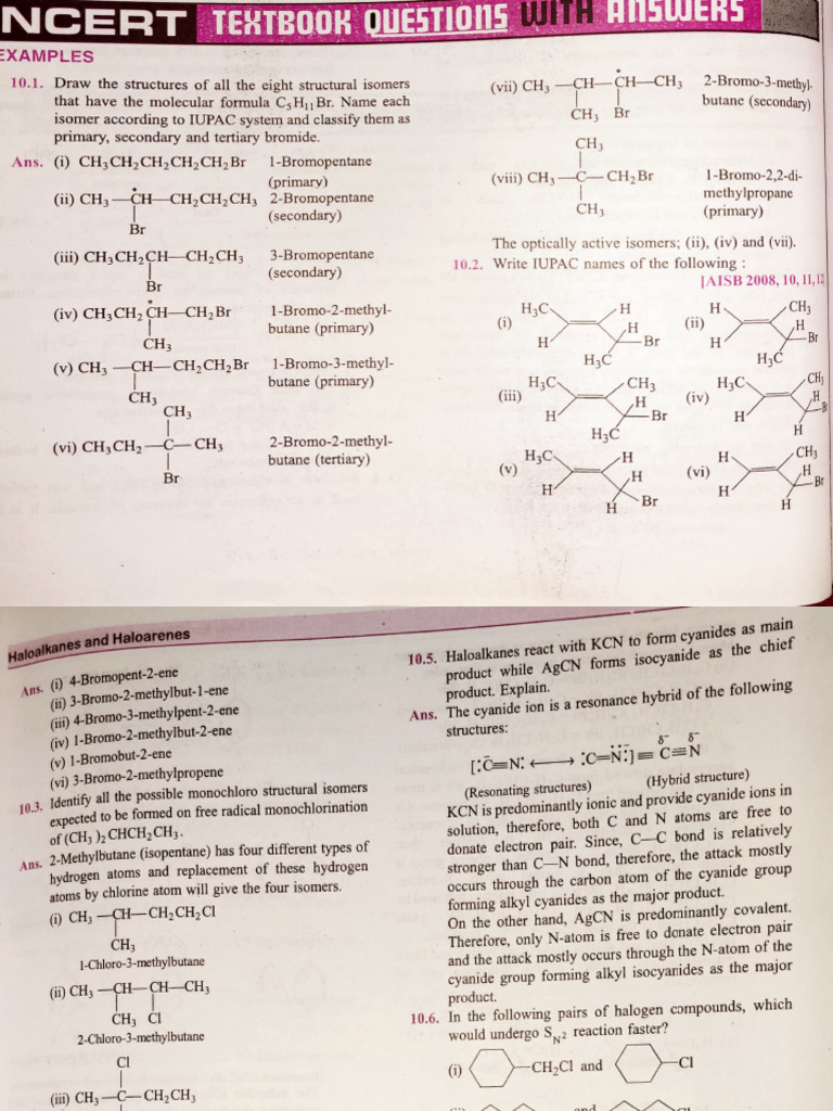 Haloalkanes and Haloarenes Ncert | PDF