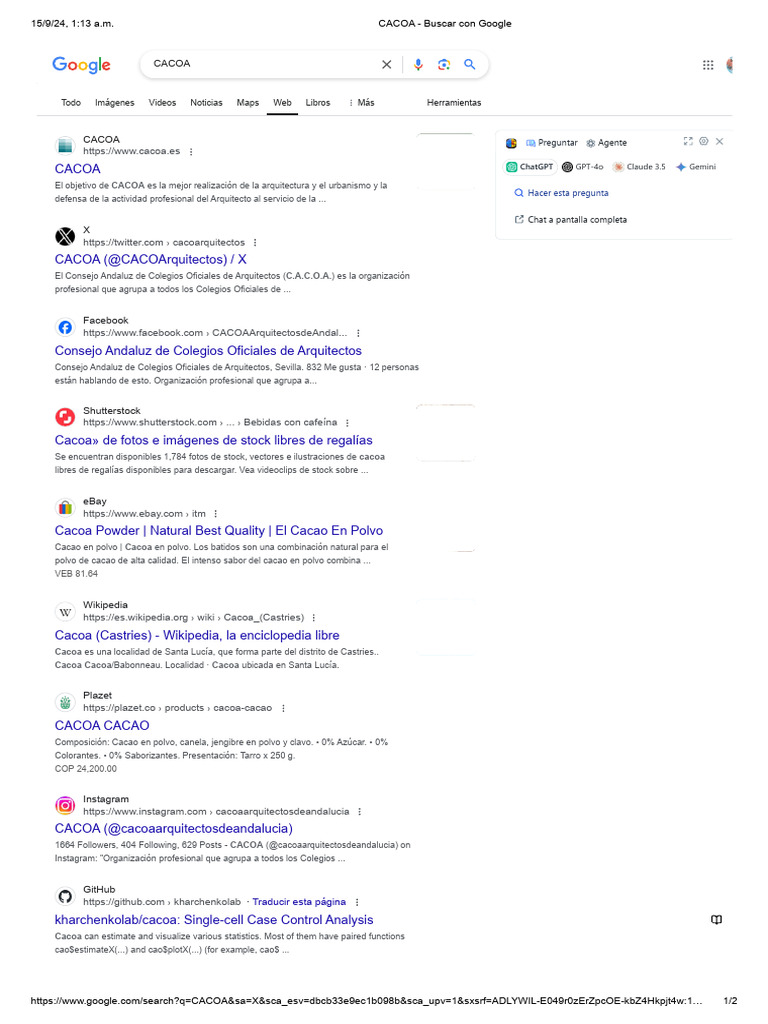 CACOA - Buscar Con GoMÑLÑogle | PDF | Red mundial | Internet y web