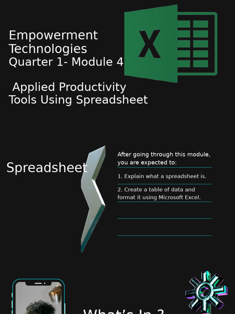 Lesson 4.1-Applied Productivity Tool (Spreadsheets) | PDF