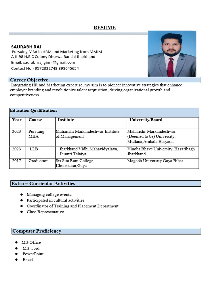 Saurabh Resume Final | PDF