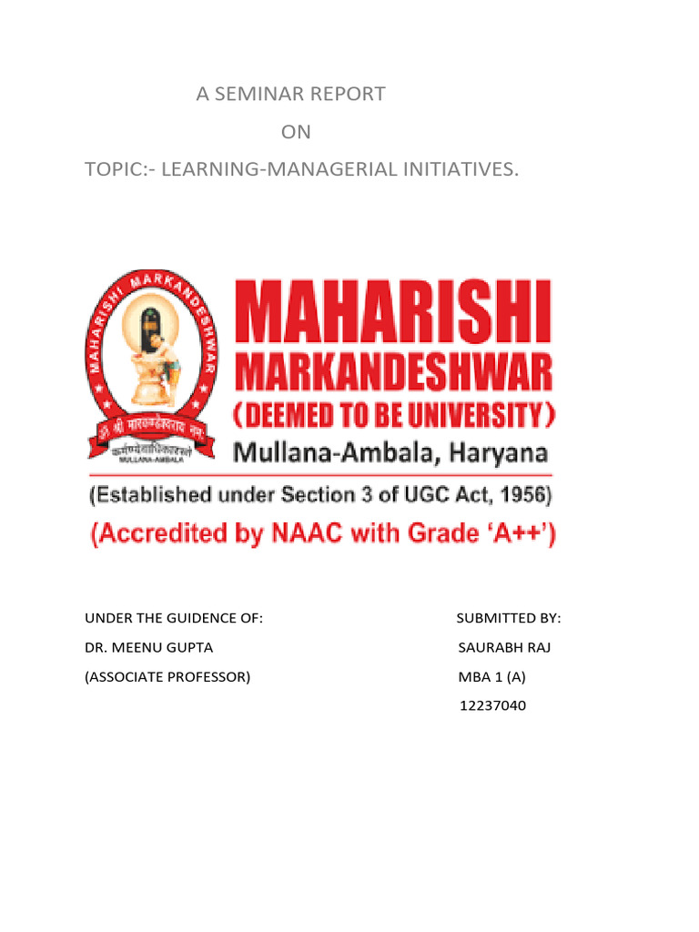 Learning Managerial Initiatives Report2 | PDF | Employee Retention | Employment