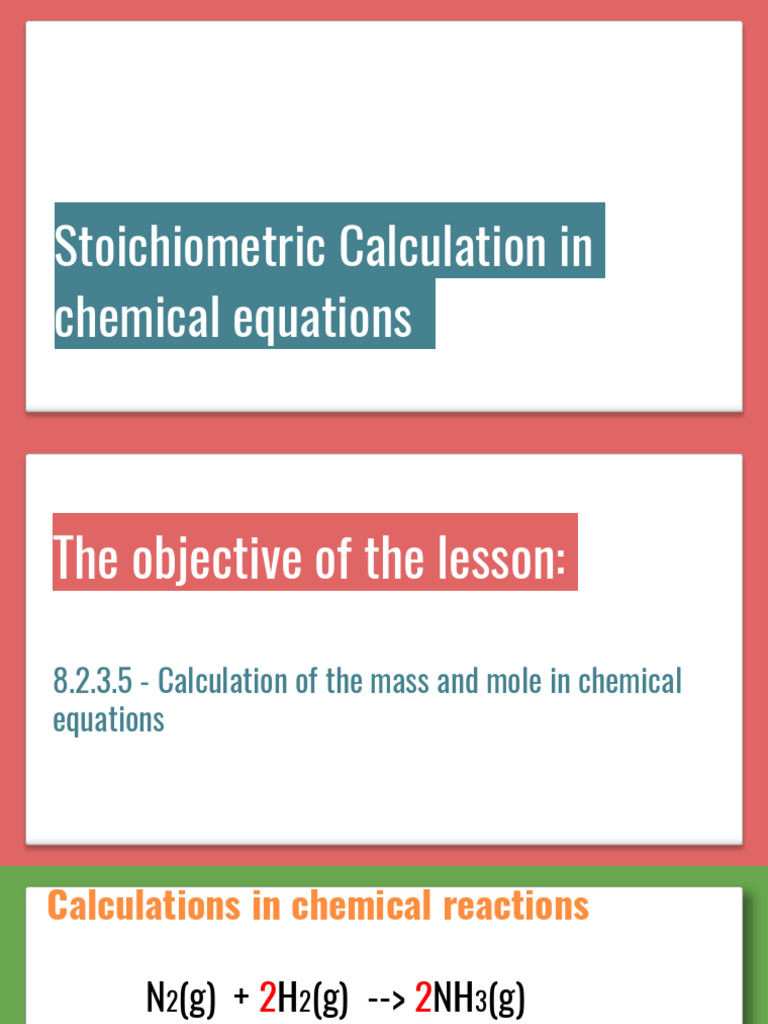 Chemical Calculations in Chemical Reactions. | PDF