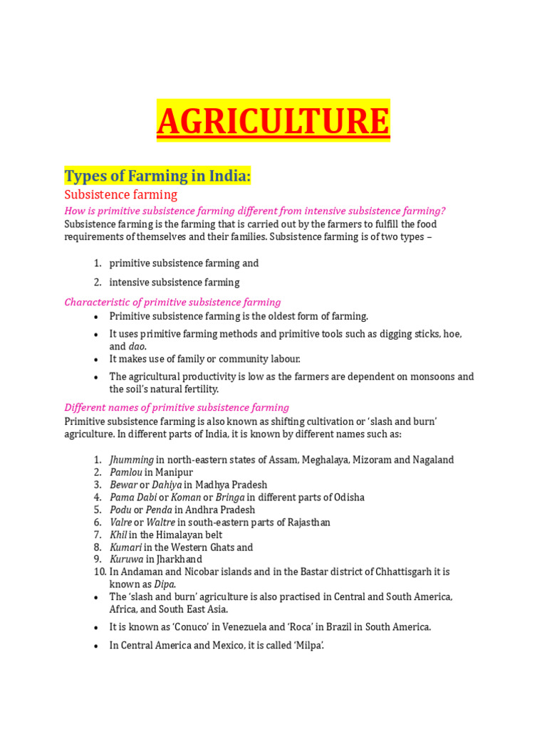 Agriculture | PDF