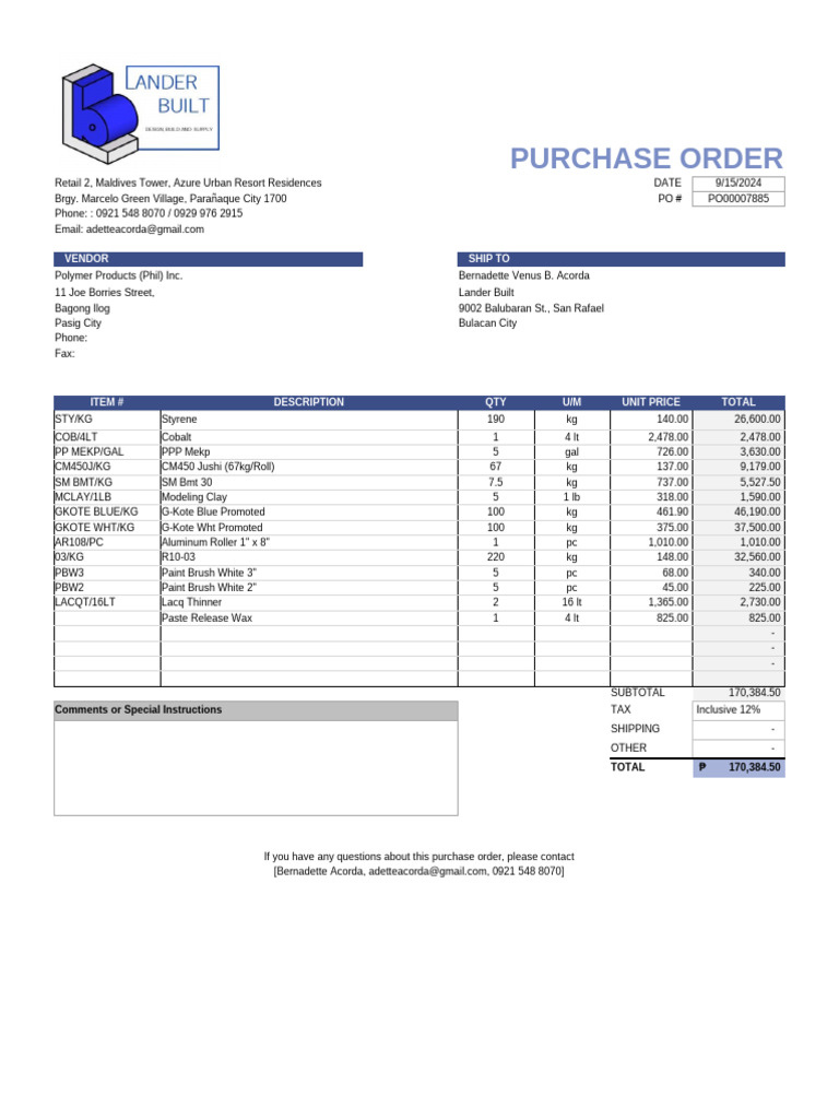 Purchase Order | PDF