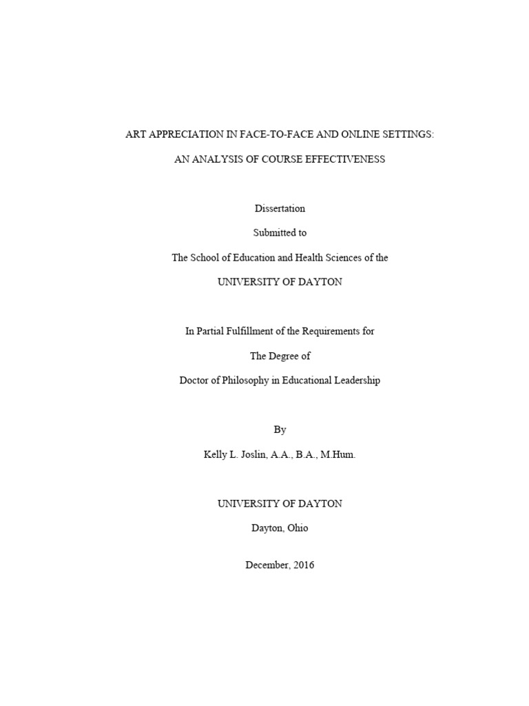 Joslin - DISSERTATION - Revised - Final Format Approved LW 11-8-16 | PDF