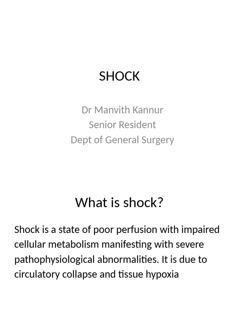 Shock and Types of Shock 3 | PDF