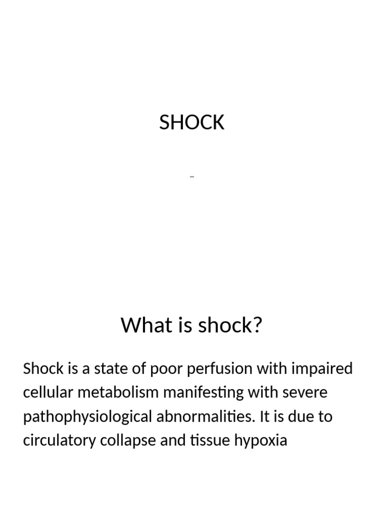 Shock and Types of Shock 4 | PDF