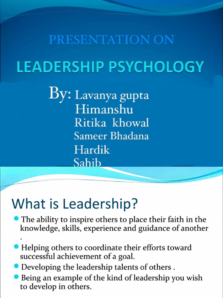 Leadership Psychology | PDF