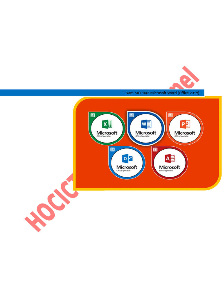 MOS Word 2019 - 365 Exam - Part 1 - Q1 - 36 | PDF