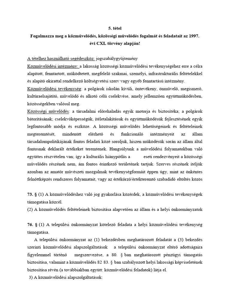 Szakmai Vizsga - 5. Tétel | PDF