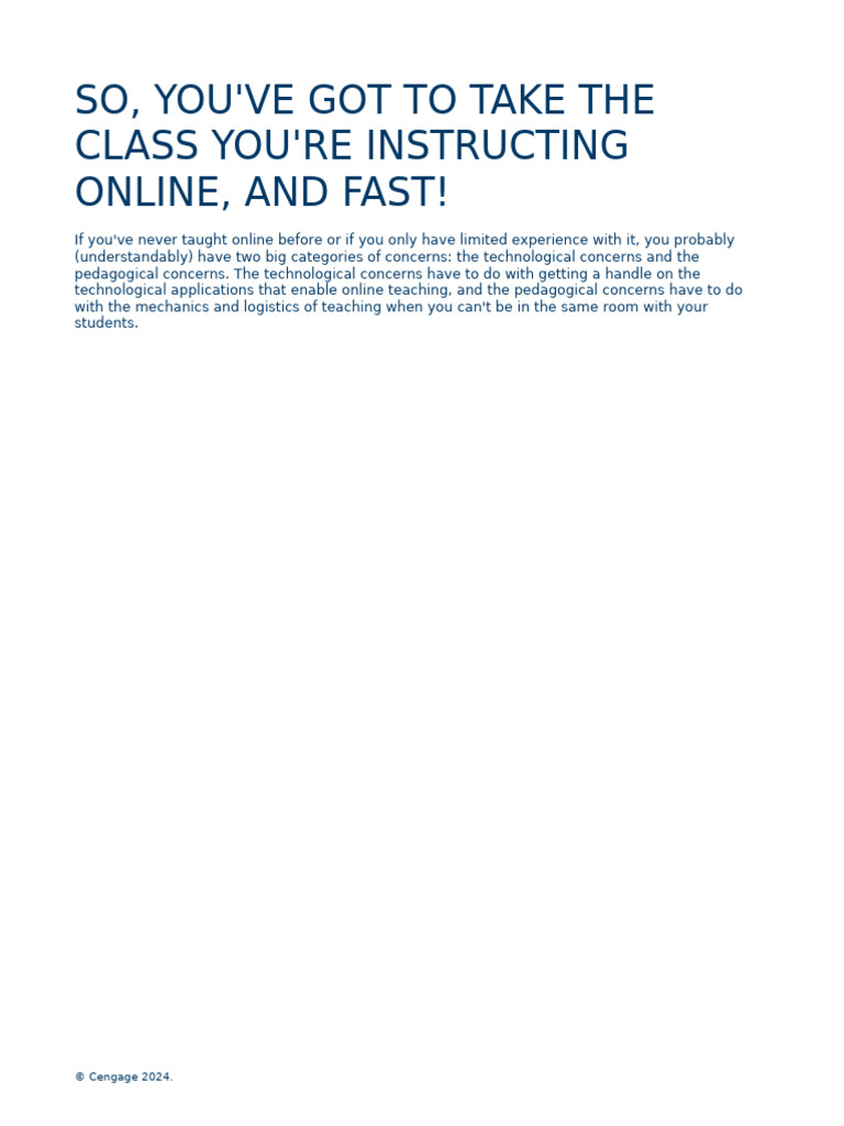 Guide To Teaching Online For IT | PDF | Educational Technology | Career ...
