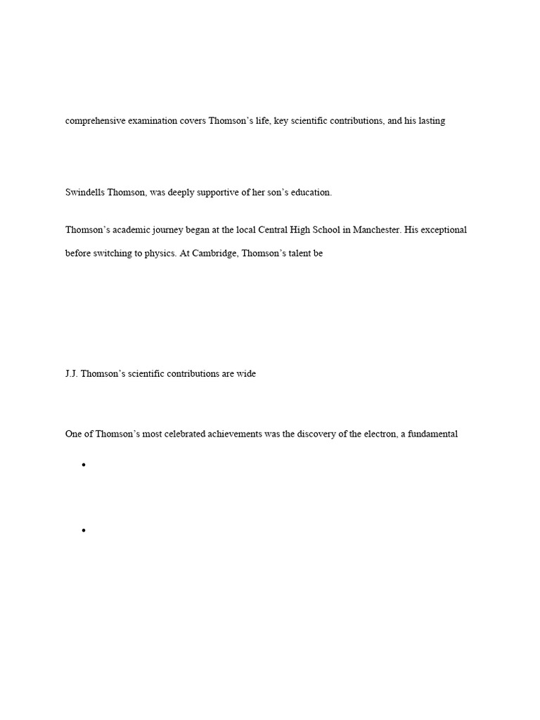 J J Thomson | PDF