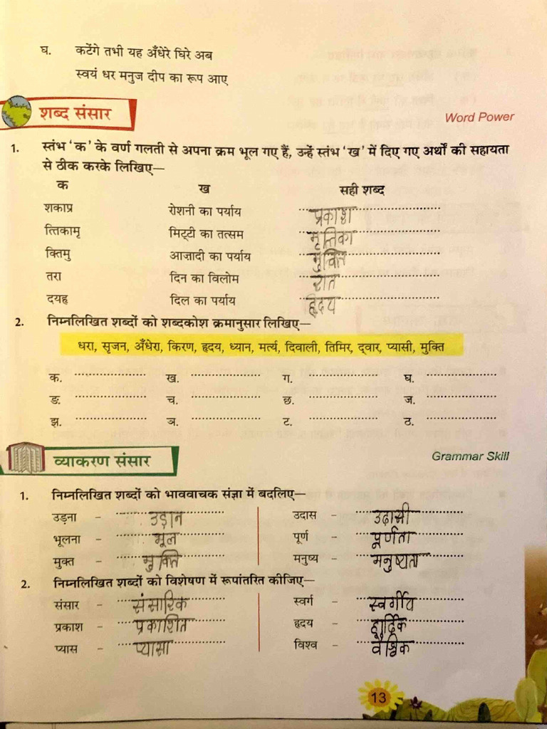 Hindi Notes Lesson 1 | PDF