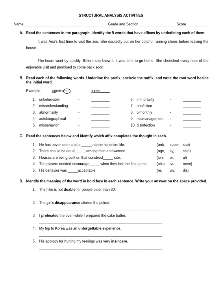 Structural Analysis Activities | PDF