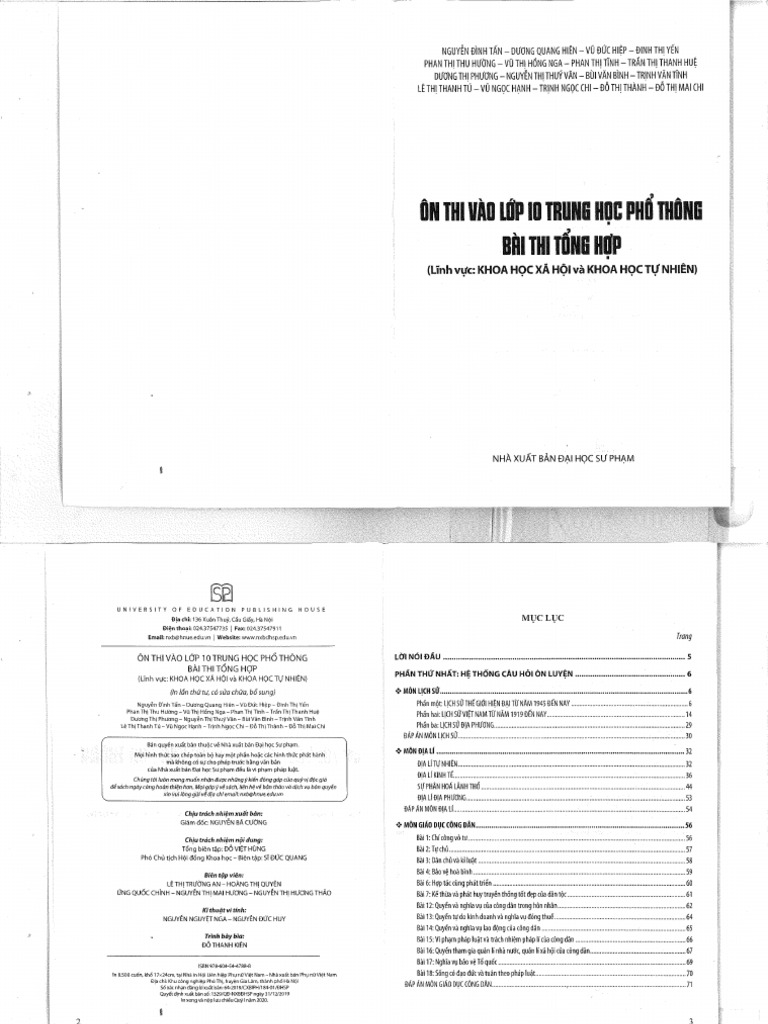 Ôn Thi Vào 10 Môn T NG H P Năm 2020 | PDF