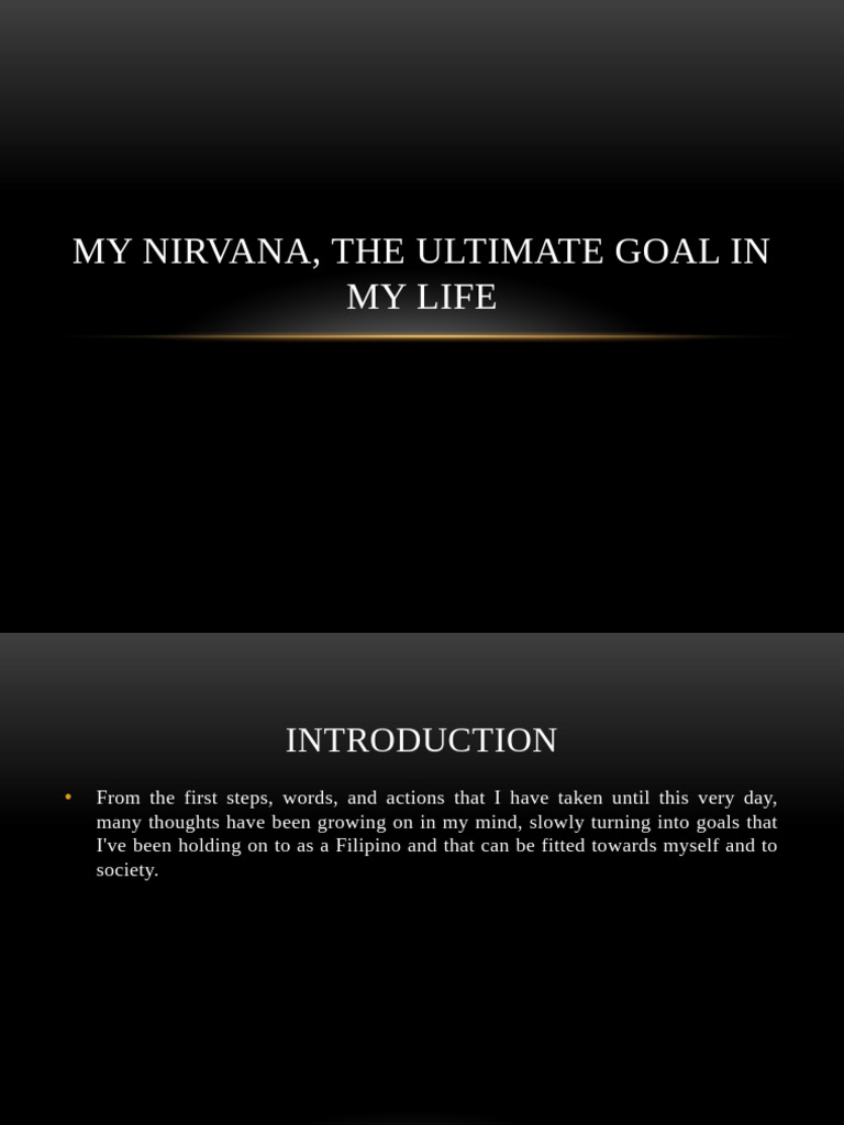 My Nirvana The Ultimate Goal in My | PDF