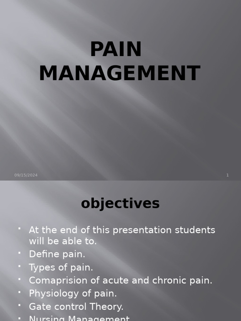 Pain Management | PDF