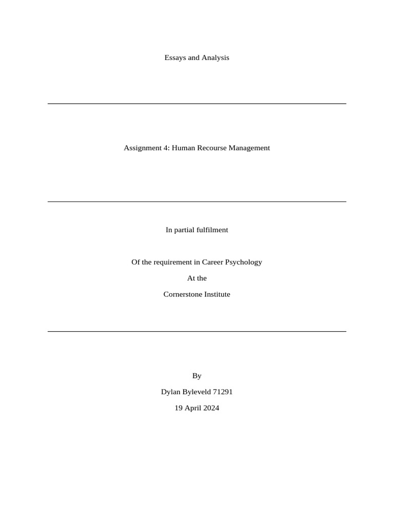 HRM Case Study | PDF