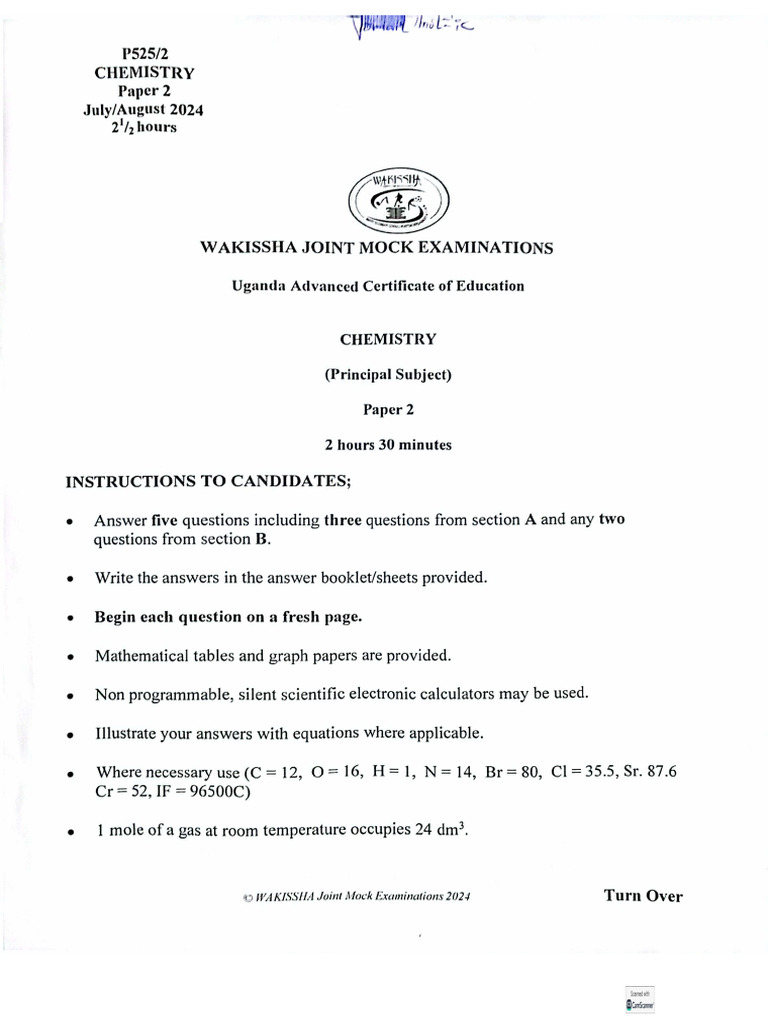 Uace Chem 2 Wakisha Guide | PDF