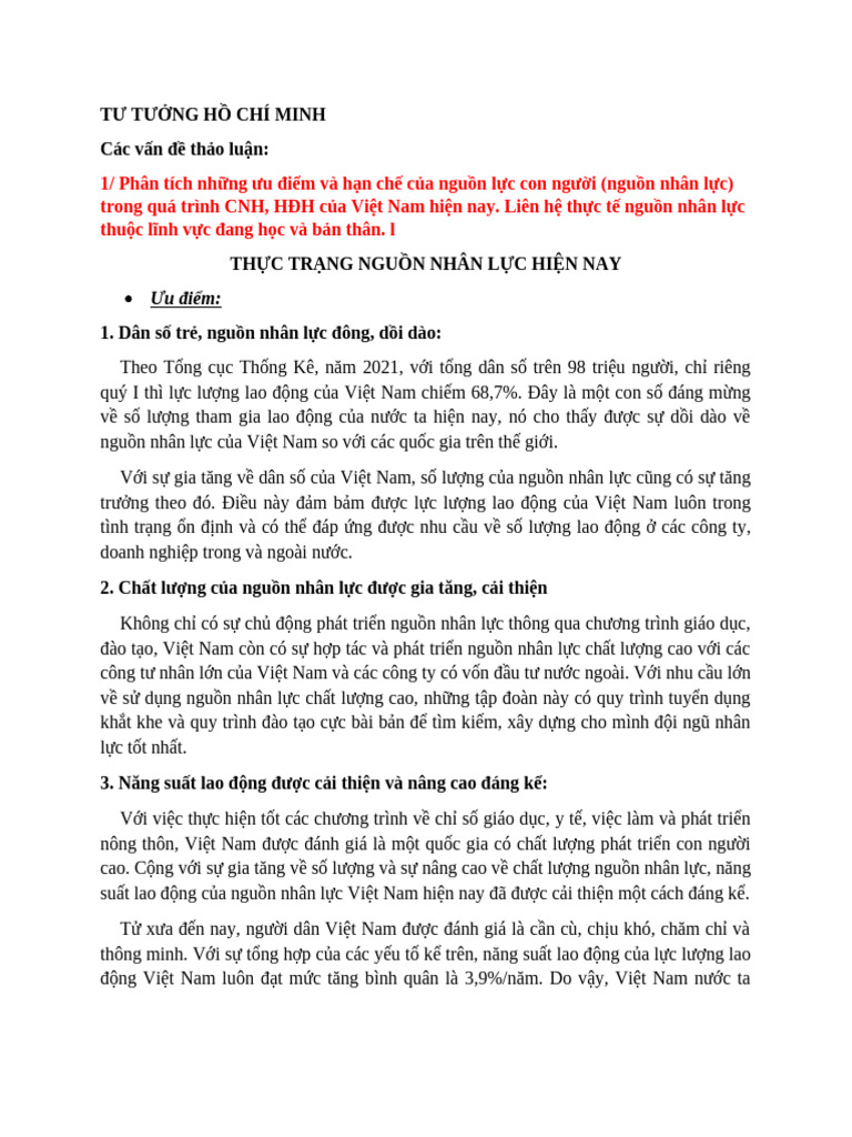 Tư Tư NG H Chí Minh | PDF | Vietnamese People | Southeast Asia