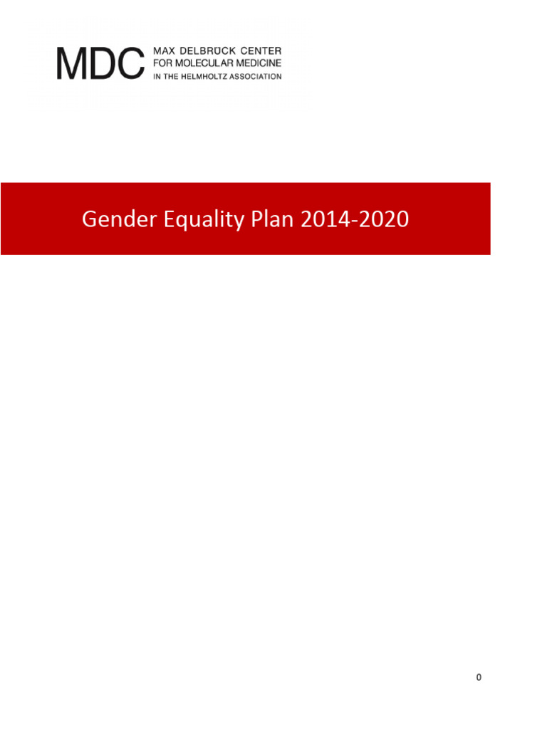Gender Equality Plan - With Engl Tables | PDF
