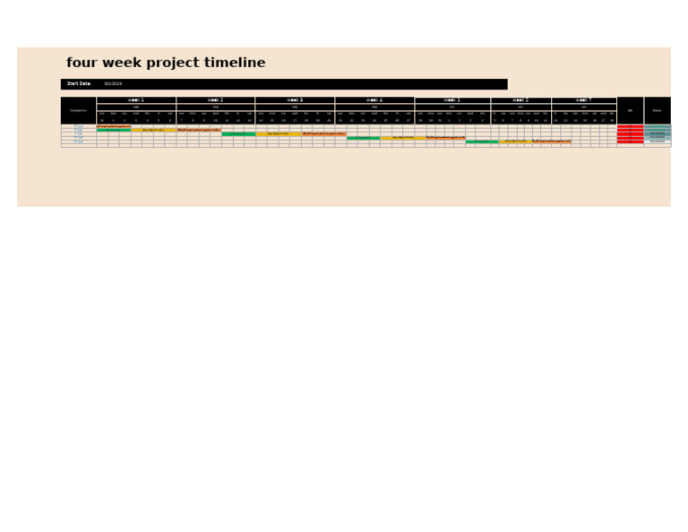 Four-Week Project Timeline | PDF