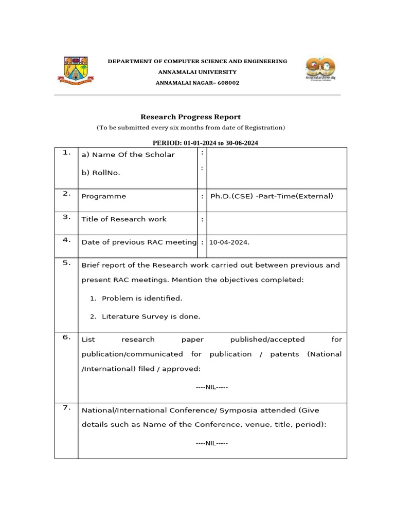 Progress Report of The RAC | PDF