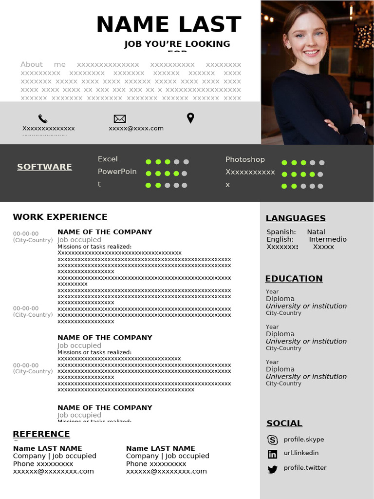 80 Resume Template Pattern Pdf