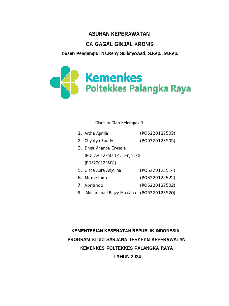 7c - Kelompok 1 - Askep CA Ginjal | PDF