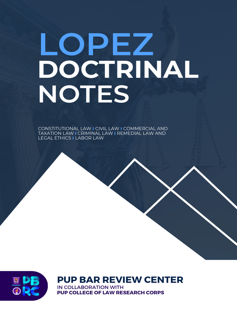 Lopez Doctrinal Notes | PDF