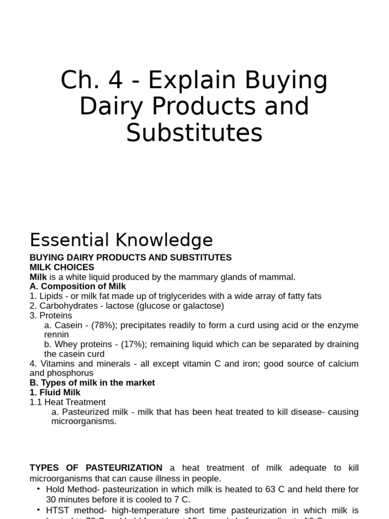 Ch. 4 - Meal Management | PDF