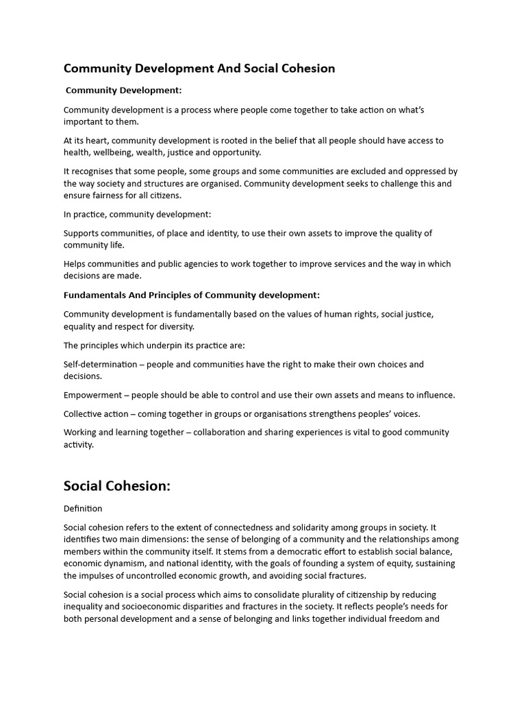 Understanding Social Cohesion in Communities | PDF | Social Media ...