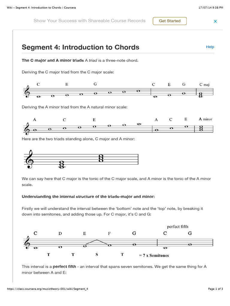 Intro To Chords-Intervals | PDF | Interval (Music) | Language Arts & Discipline