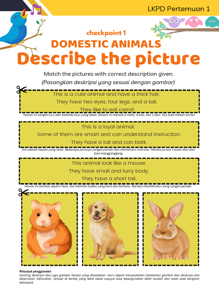 Describing Animal | PDF | Seni & Disiplin Bahasa