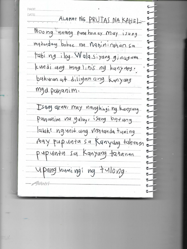 G7 - Filipino - Notebook Story | PDF