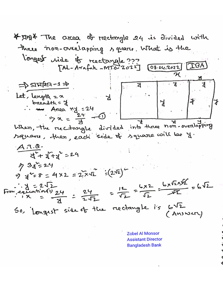 April-22 Math With Monsor | PDF