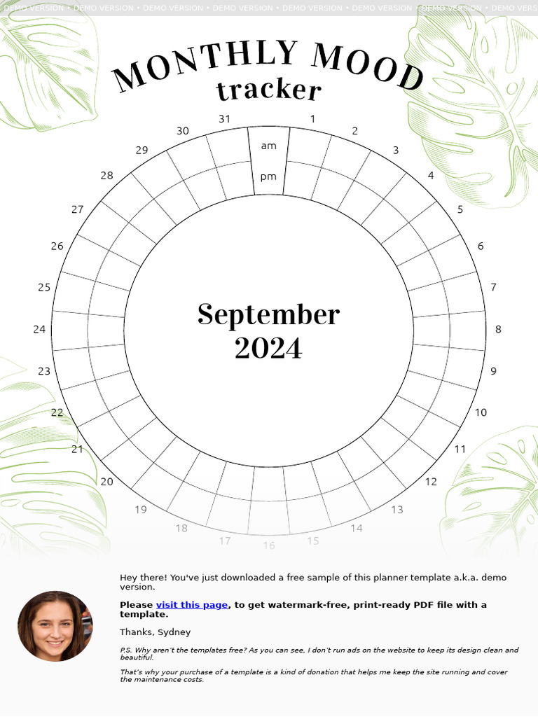 Circular Mood Tracker-A4 | PDF